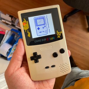 Game Boy PIKACHU IPS BACKLIT Nintendo Gameboy Color and Free Game! With ...