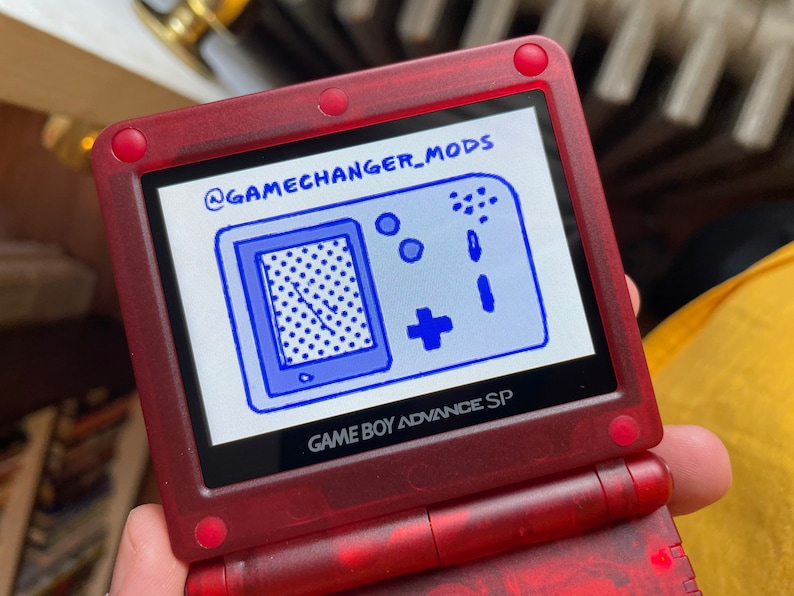 Custom GBASP IPS Modded Gameboy Advance SP Backlit Screen - Etsy