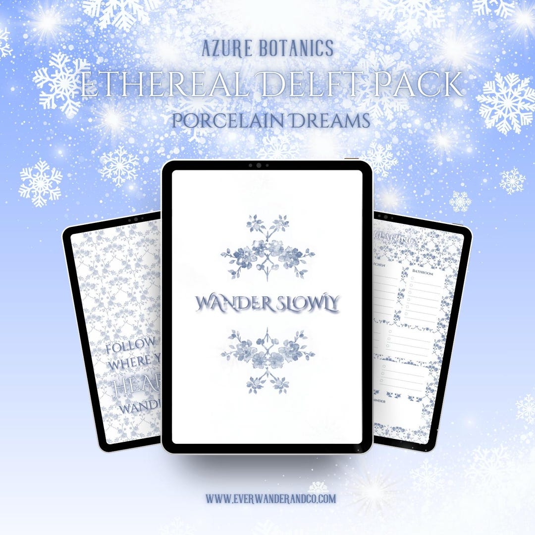 Ethereal Delft Digital Pack | iPhone & Android Wallpapers | Desktop ...