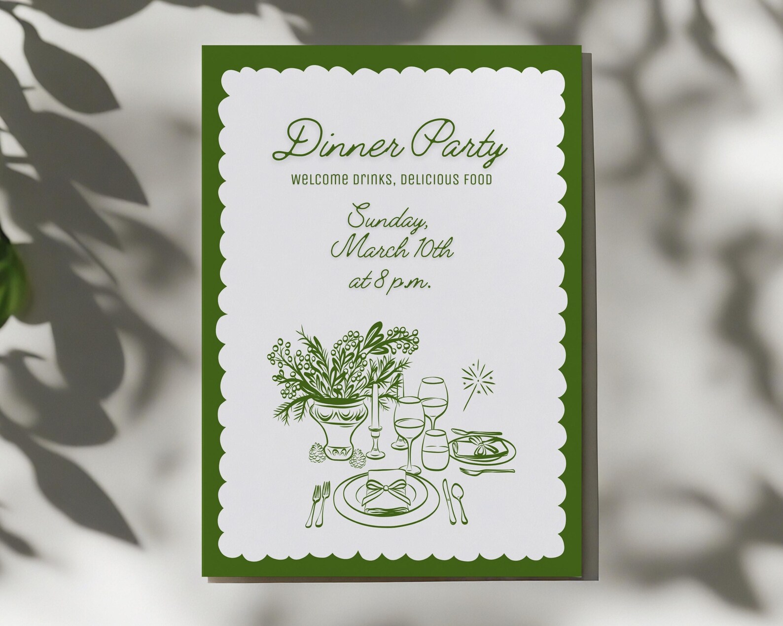 Hand Drawn Dinner Table Arrangement SVG PNG, Wedding Table Setting ...