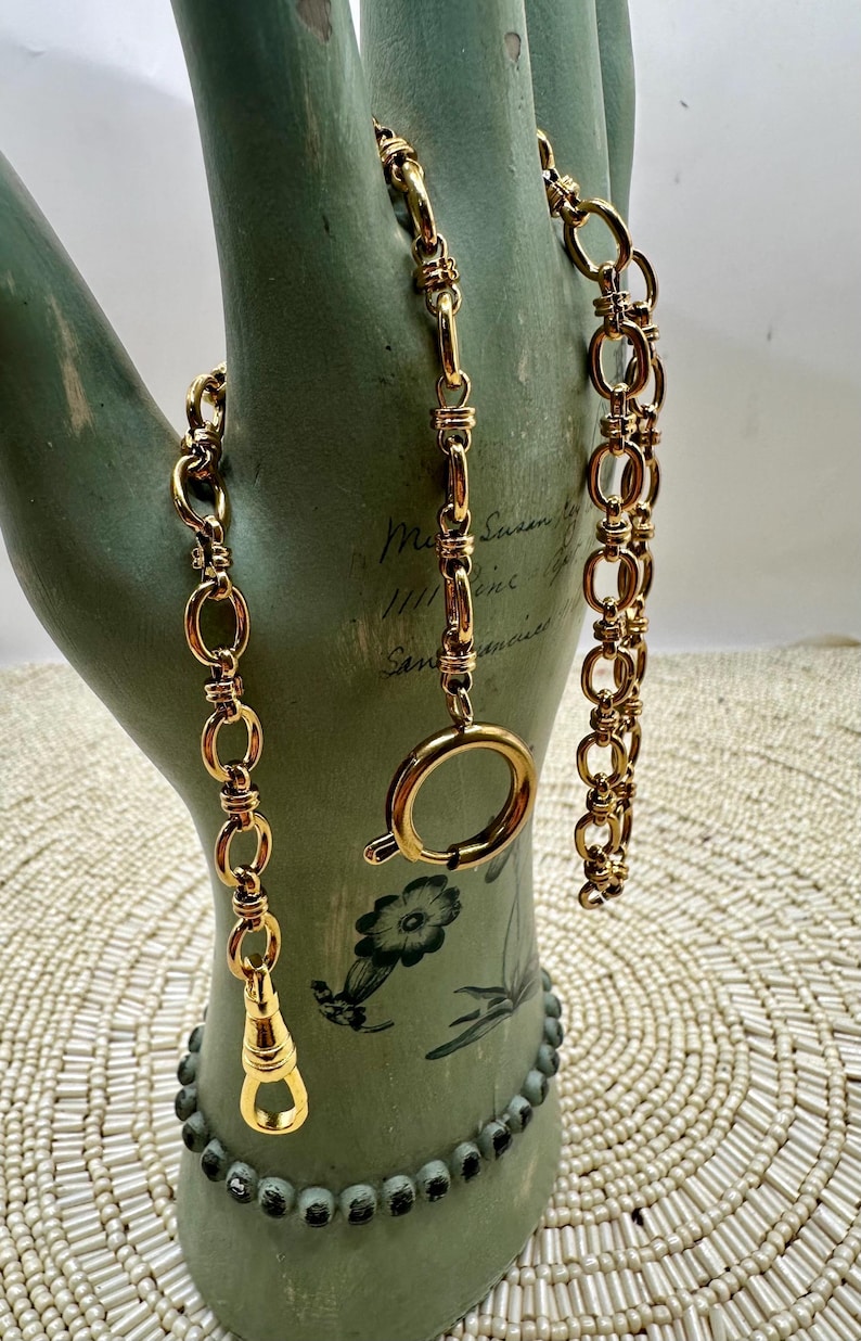 Vintage Victorian Style Stainless Steel CHARM HOLDER Necklace Spring ...
