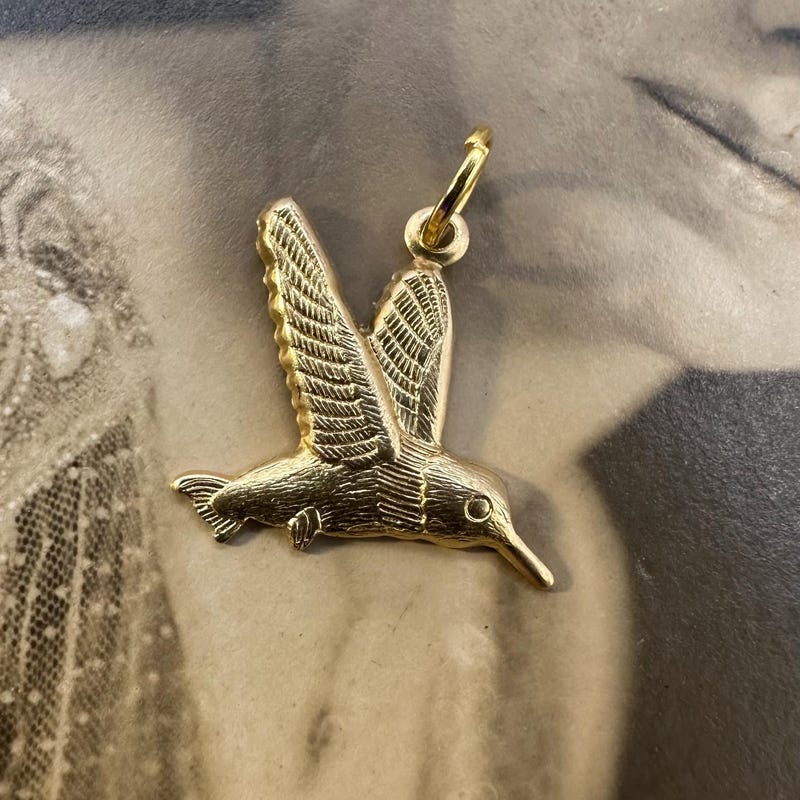 Hummingbird Charm - Etsy