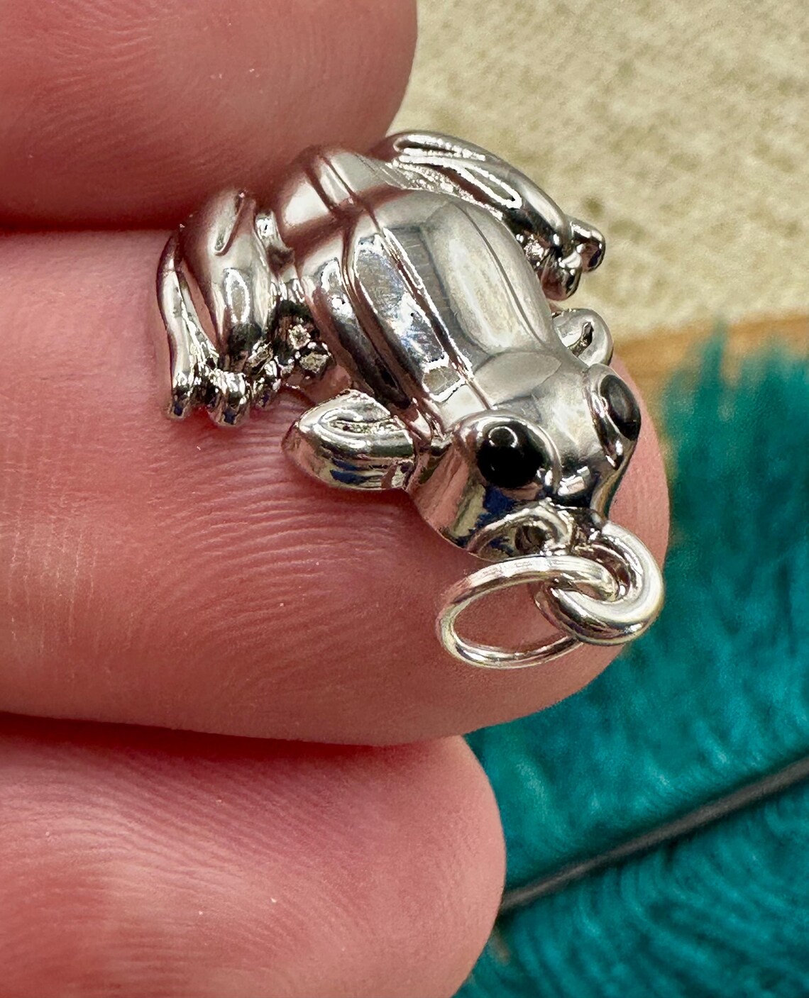 CUTE SILVER FROG Charm Pendant for Necklace Earrings Jewelry Bracelet ...