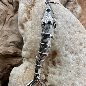 Vintage Style ARTICULATED MOVEABLE FISH Long Skinny Charm Pendant for ...