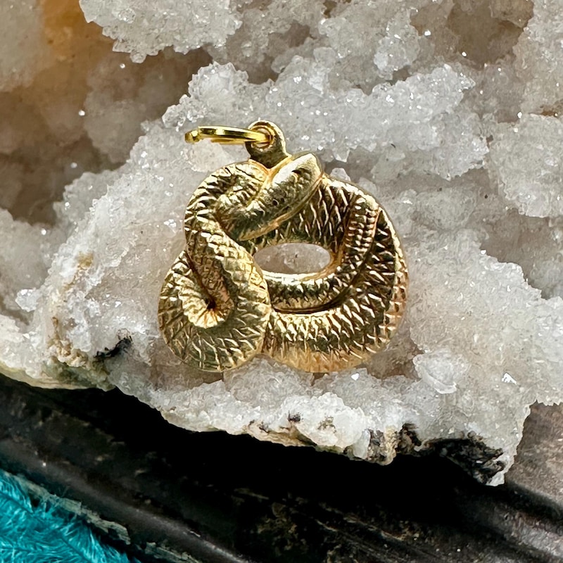 Gold Rattlesnake Bead - Etsy