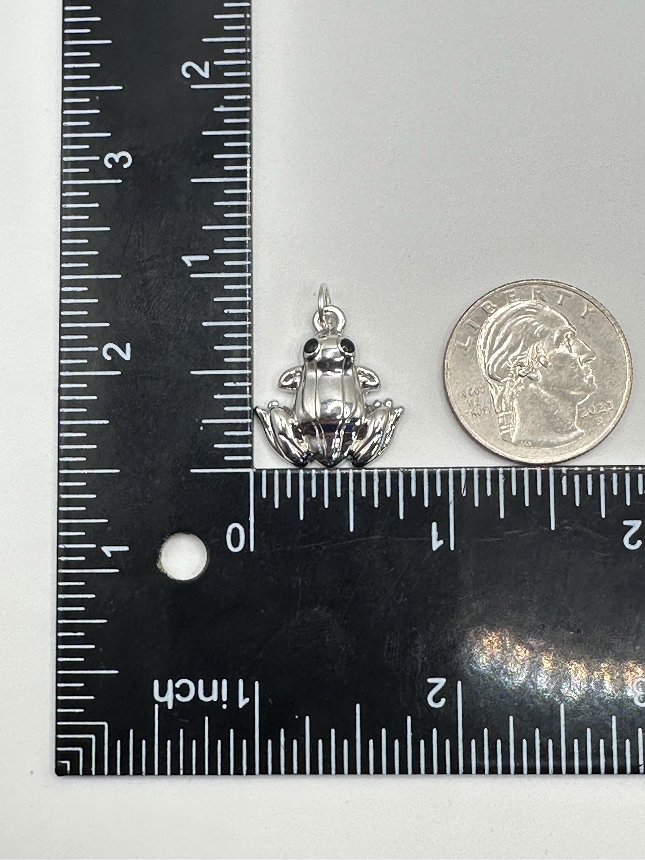 CUTE SILVER FROG Charm Pendant for Necklace Earrings Jewelry Bracelet ...