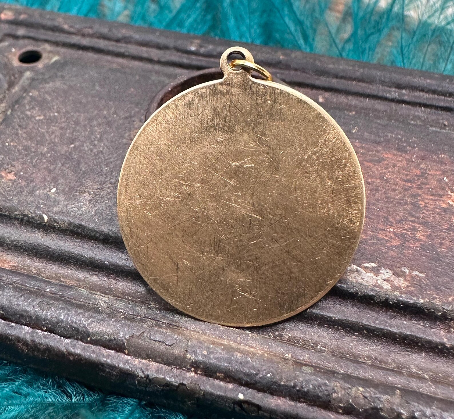 Vintage French Raw Brass LOVE TOKEN CHARM Gold Romantic Je T’aime Plus ...