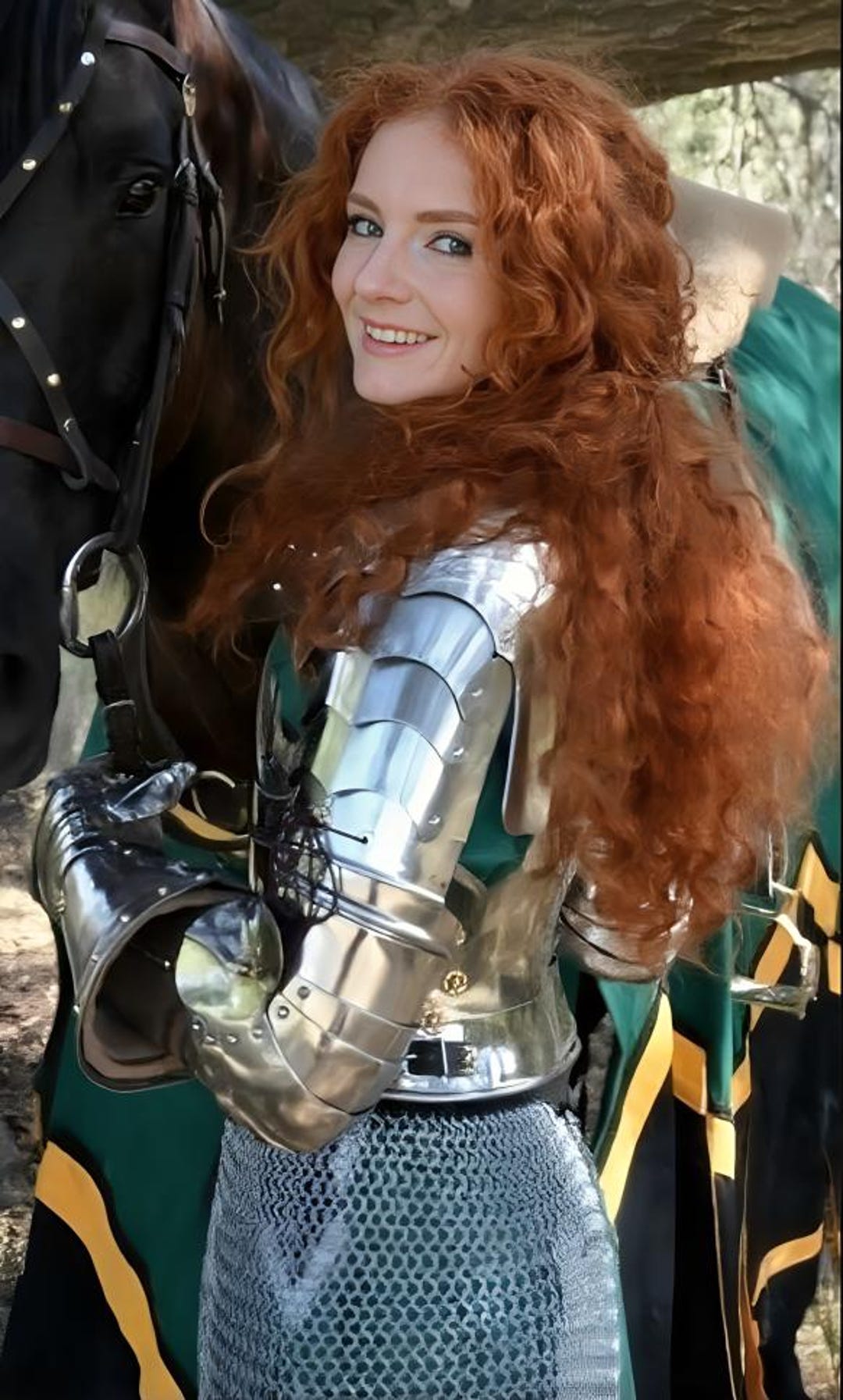 Lady Knight Steel Armor, Medieval Half Body Cuirass Set - Etsy