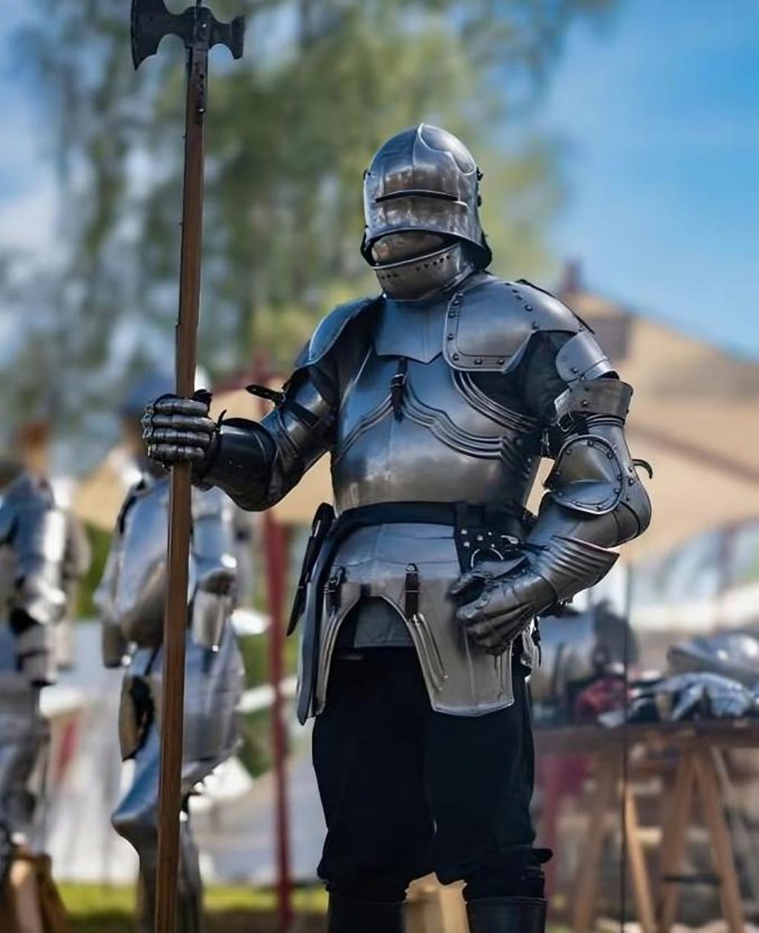 Handmade Medieval Knight Full Suit of Armor: 18 Gauge Steel Gothic ...