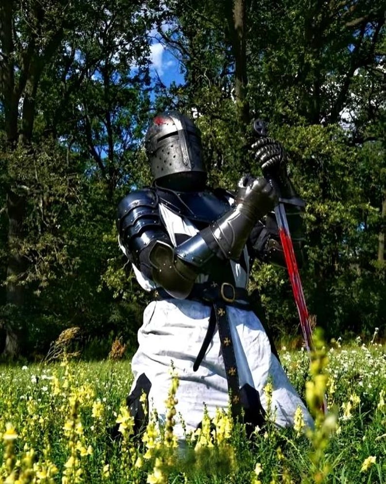 Medieval Black Templar Knight Armor Set: 18-gauge Steel Costume With ...