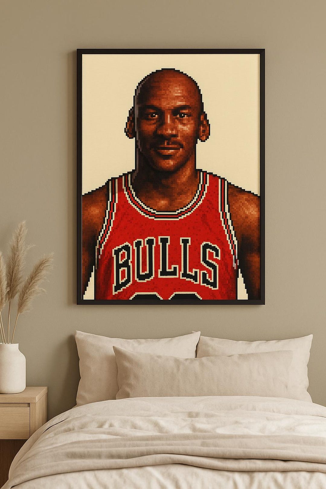 Michael Jordan Pixel Art Print: Retro Basketball Poster (digital ...