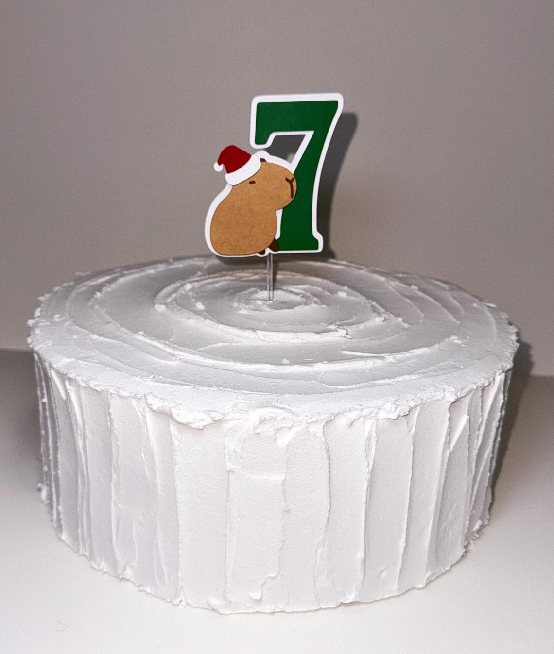 Any Age Christmas Capybara Cake Topper With Number Birthday Decoration ...