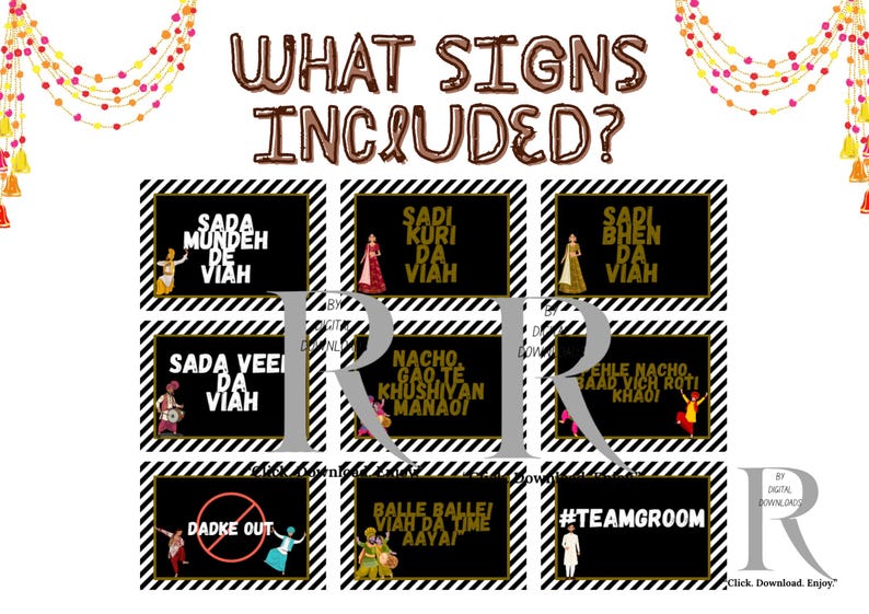 Jaggo Signs Template Bundle | Editable Punjabi Wedding Signs | Digital ...