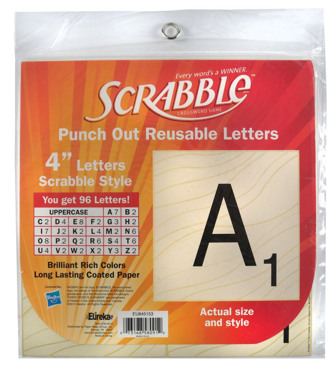 Eureka Back to School Scrabble Punch Out Deco Letters Classroom ...
