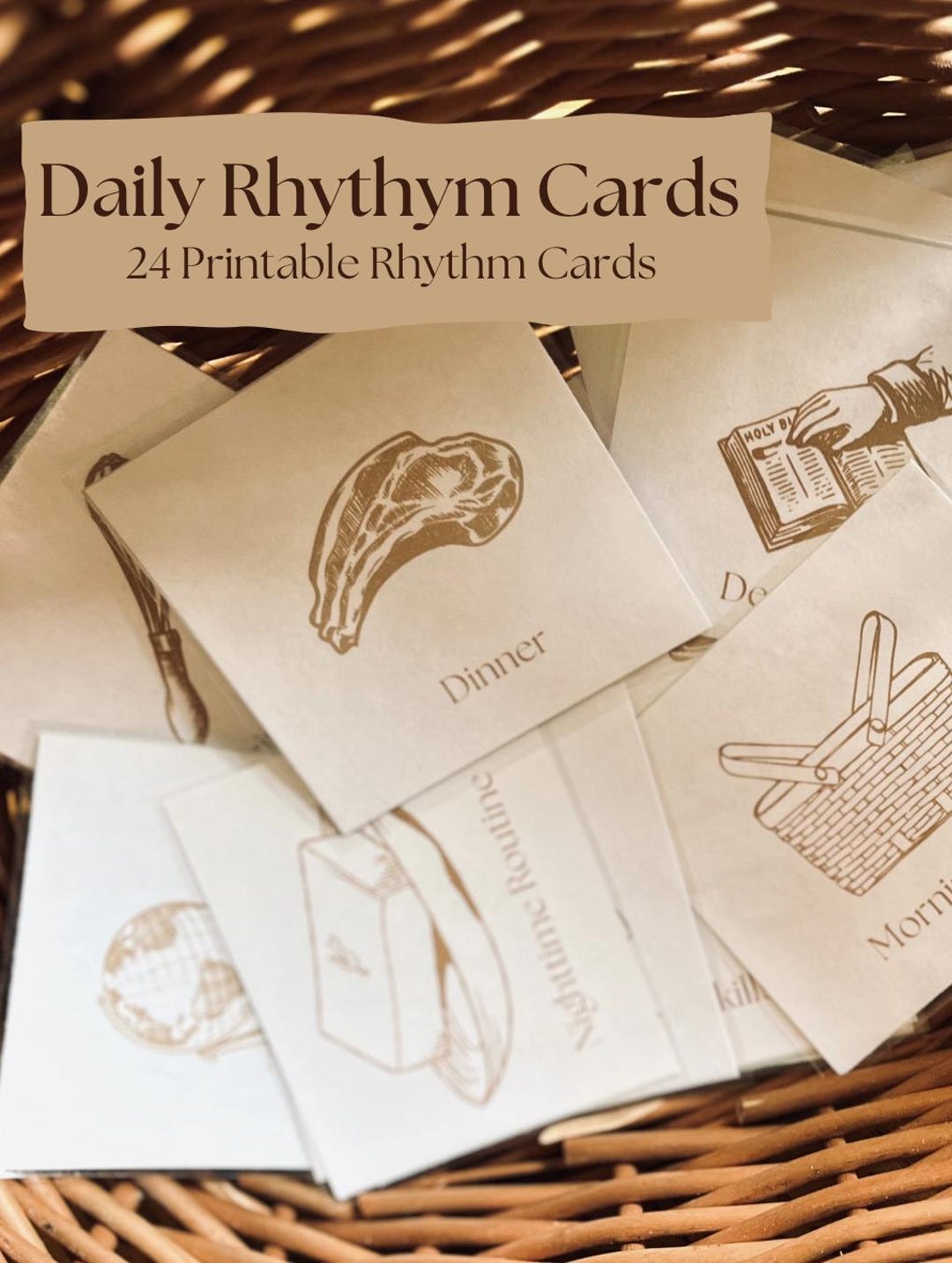 Christian Daily Rhythm Cards: Homeschool Routine Printable (PDF ...