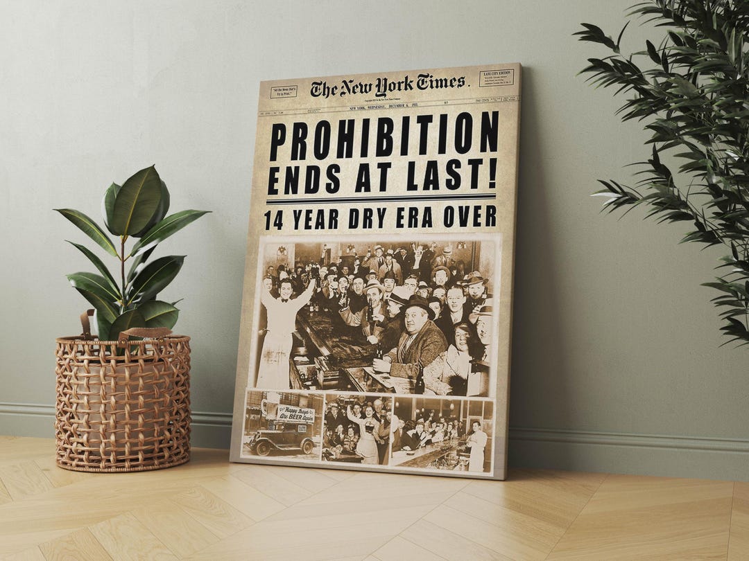 Póster "Por fin termina la prohibición" de 1933 - Arte mural de ...