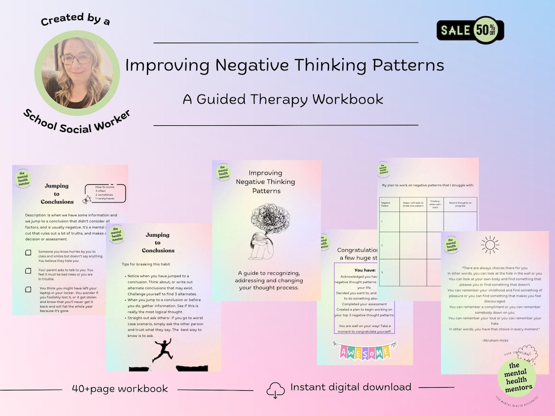 Improving Negative Thinking Patterns, Cognitive Distortions, Thinking ...