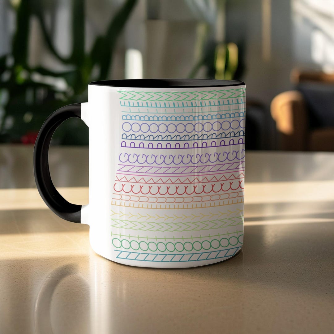 Not My F Problem Colorful Mug, Pattern Mug, Abstract Design Coffee Cup ...