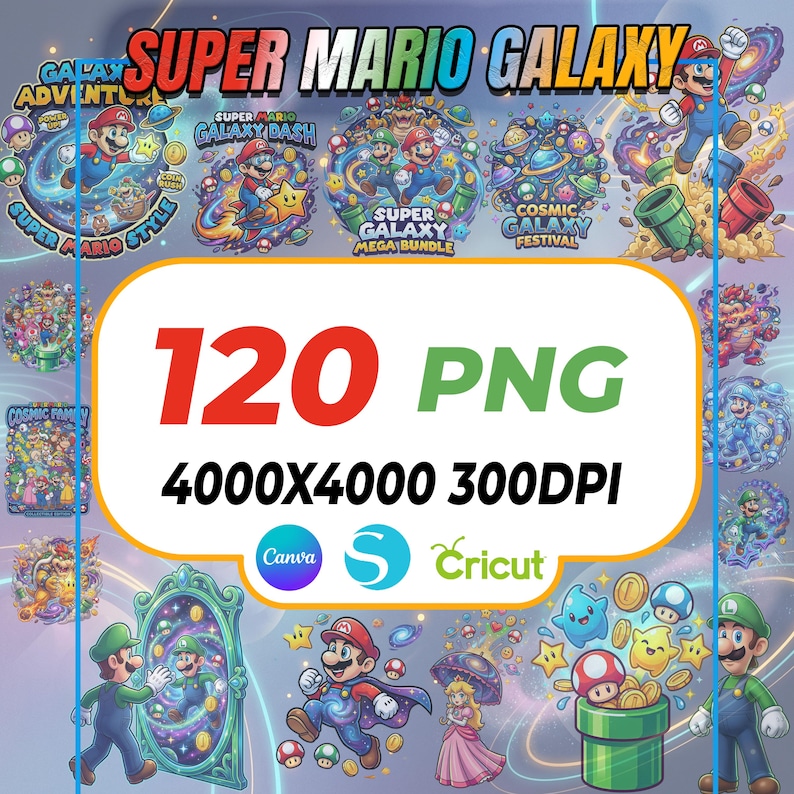 100+ Super Mario Galaxy PNG | Mario Clipart | Gamer T-shirt Design ...