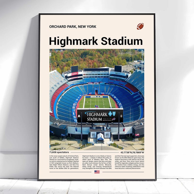 Bill Stadium Canvas - Etsy UK