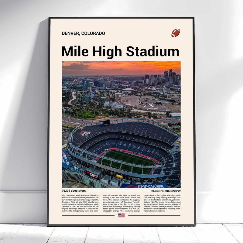 Denver Broncos Poster Art - Etsy
