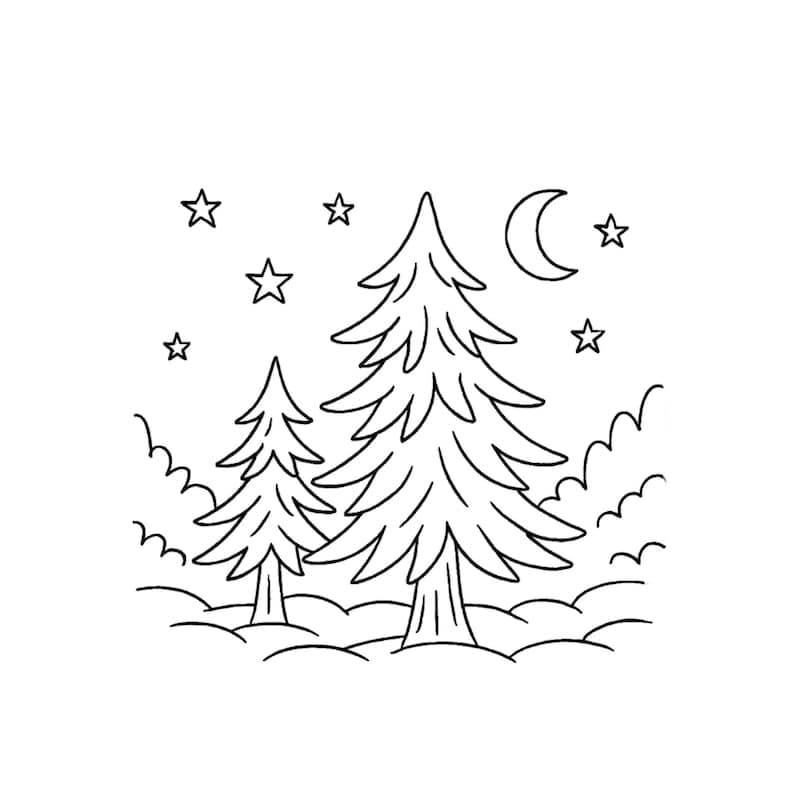 Christmas Tree Coloring Pages: 10 Printable Designs (PDF & JPG ...