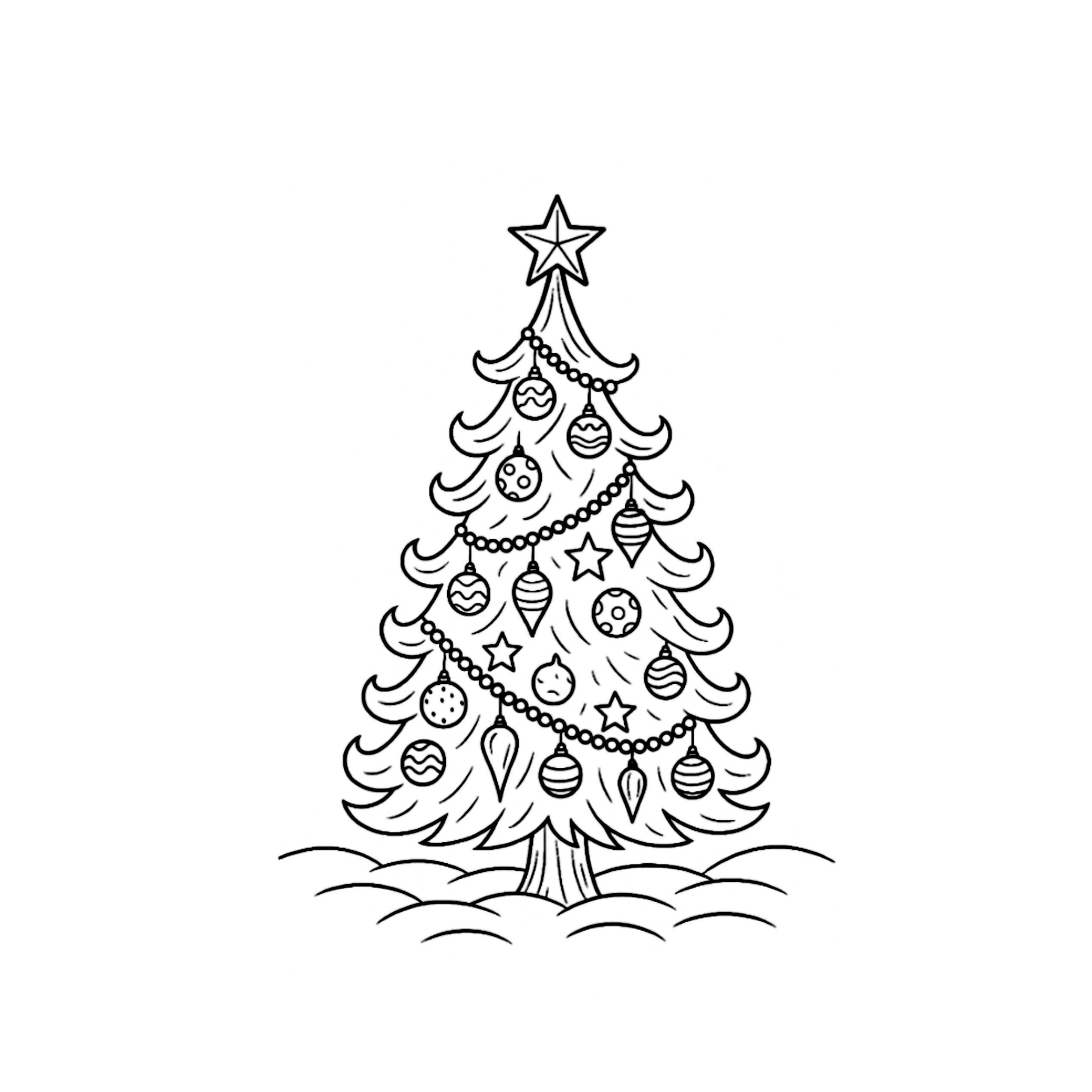 Christmas Tree Coloring Pages: 10 Printable Designs (PDF & JPG ...