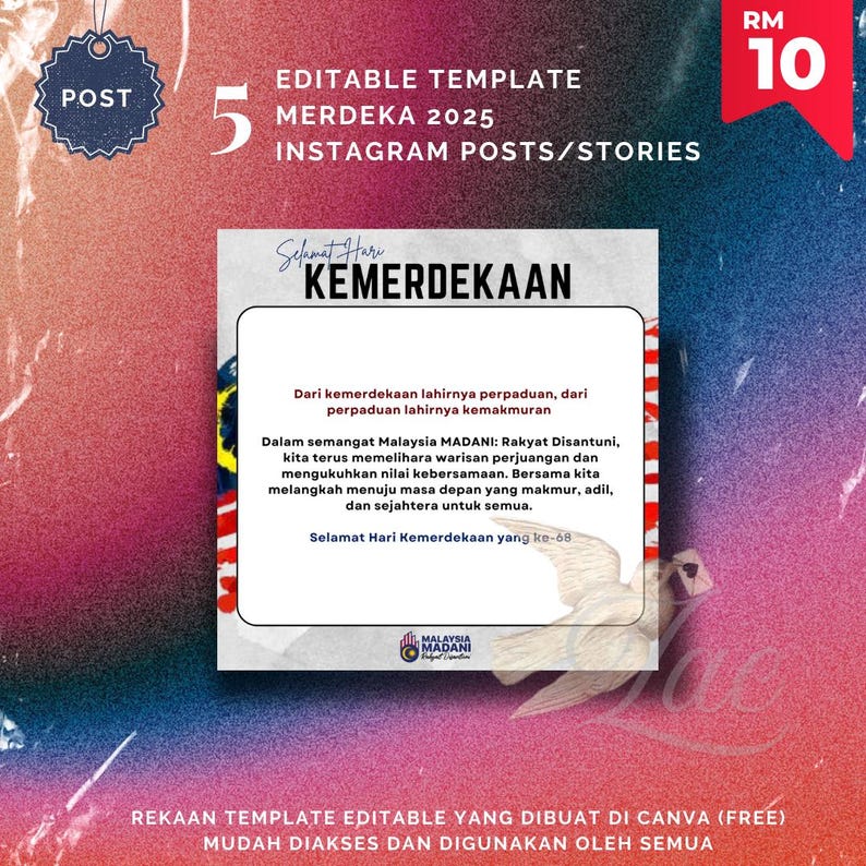 Editable Template for Merdeka 2025 – Instagram Posts & Stories - Etsy ...
