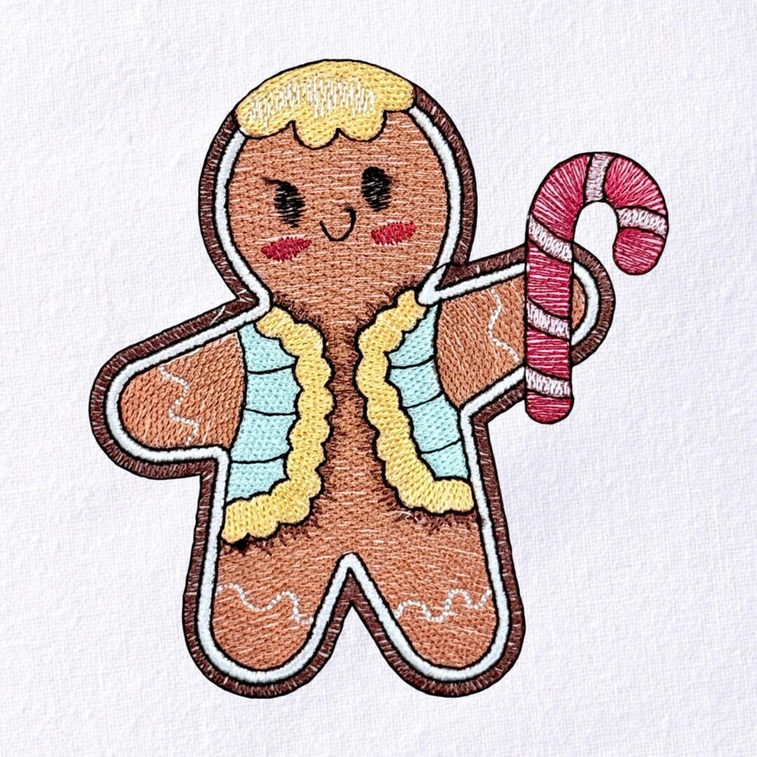 Gingerbread Embroidery Design Christmas Gingerbread Cookie Embroidery ...