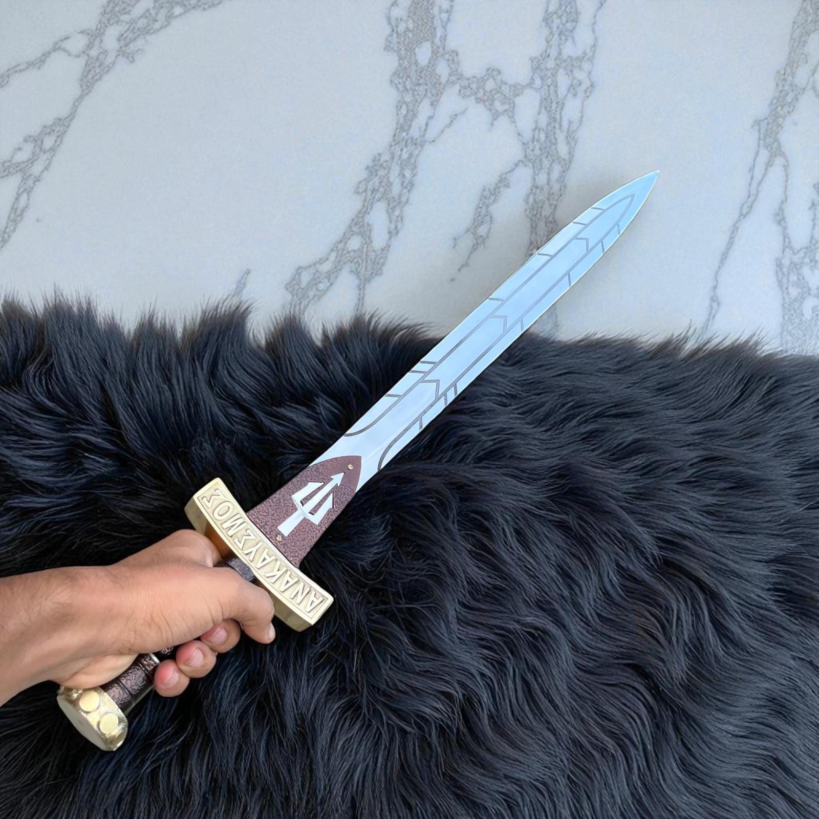 Handmade Percy Jackson Riptide Sword: Stainless Steel Anaklusmos ...