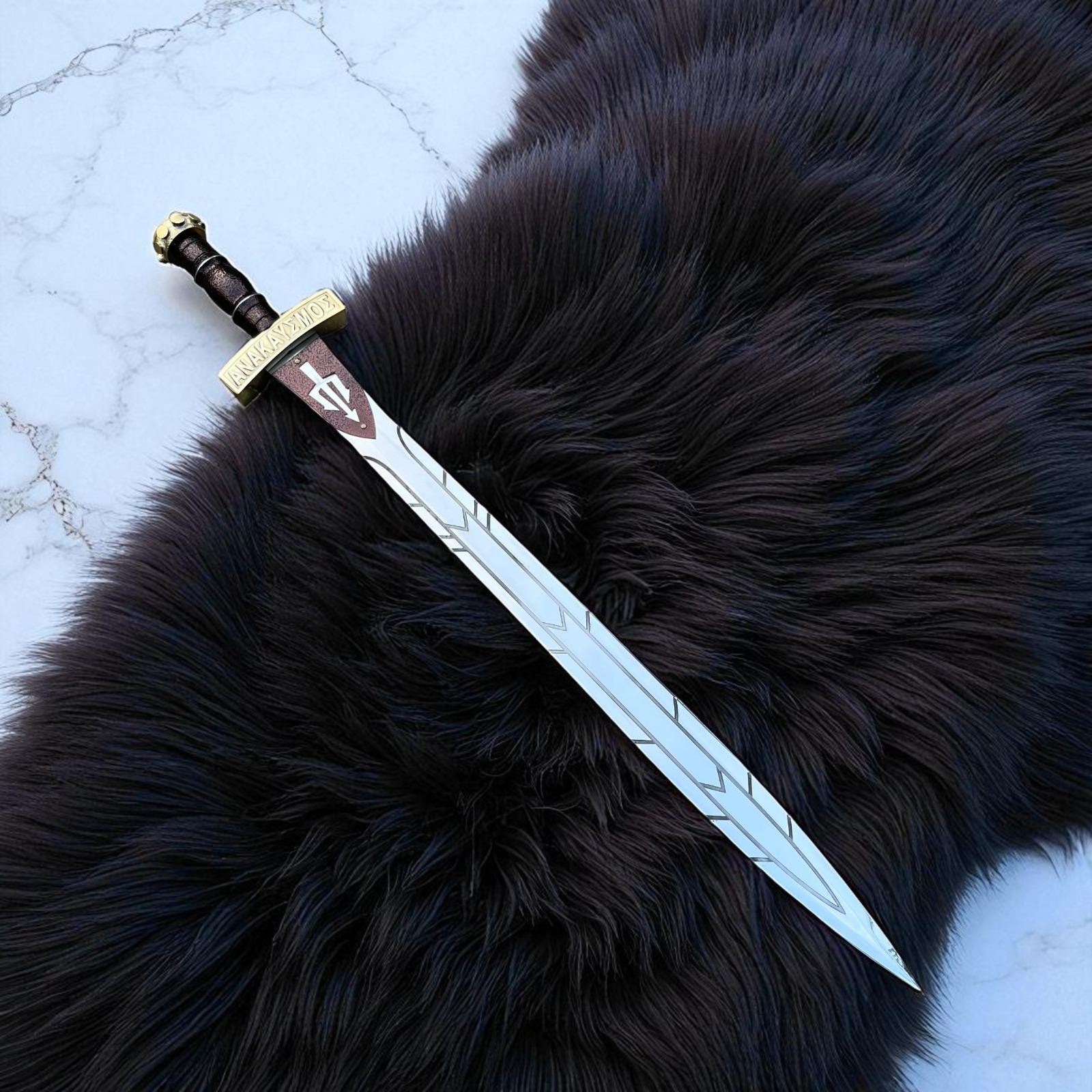 Handmade Percy Jackson Riptide Sword: Stainless Steel Anaklusmos ...