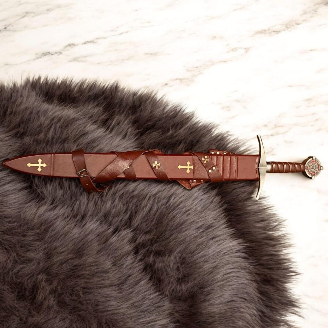 Handmade Accolade Knights Templar Sword – High Carbon Steel ...