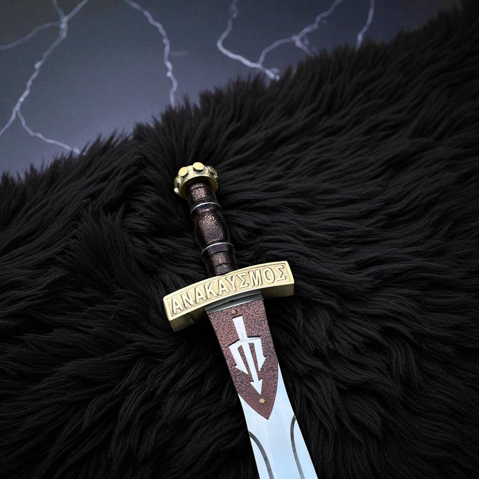 Handmade Percy Jackson Riptide Sword: Stainless Steel Anaklusmos ...