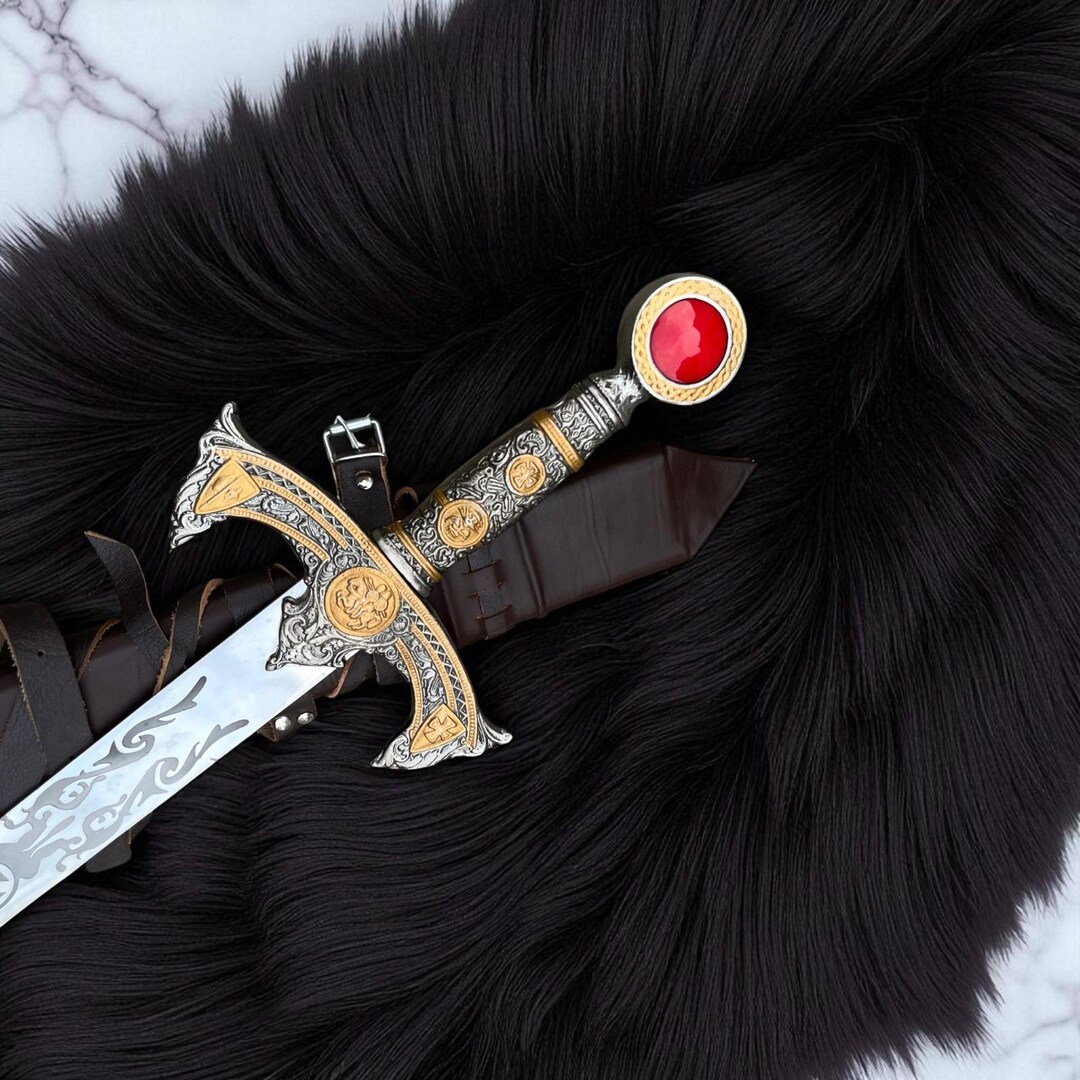 Handmade Once Upon a Time Excalibur Replica Sword – High Carbon Steel ...
