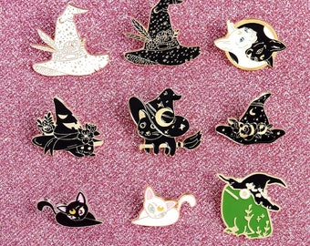 Witch Hat Enamel Pin - Etsy
