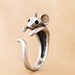 Mouse Silver Ring - Etsy UK