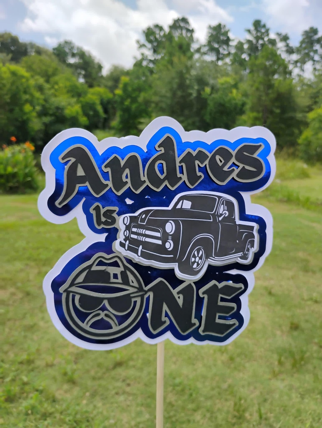Lowrider 1st Birthday Cake Topper: Custom Cardstock Decoration - Etsy