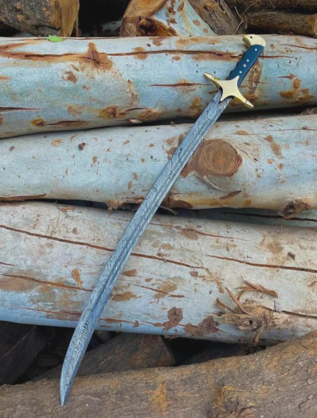 Handmade Damascus Steel Ertugrul Scimitar, Arabic Turkish Sword - Etsy