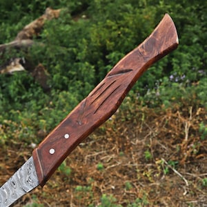 Hand-forged Damascus Steel Sword: Rustic Collector's Blade - Etsy
