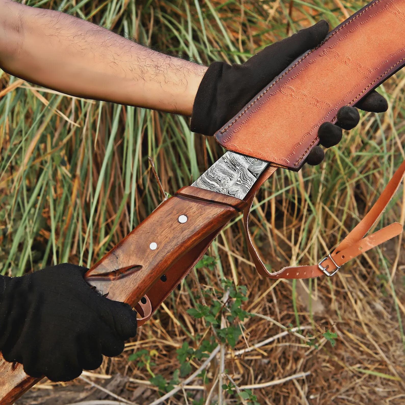 Hand-forged Damascus Steel Sword: Rustic Collector's Blade - Etsy