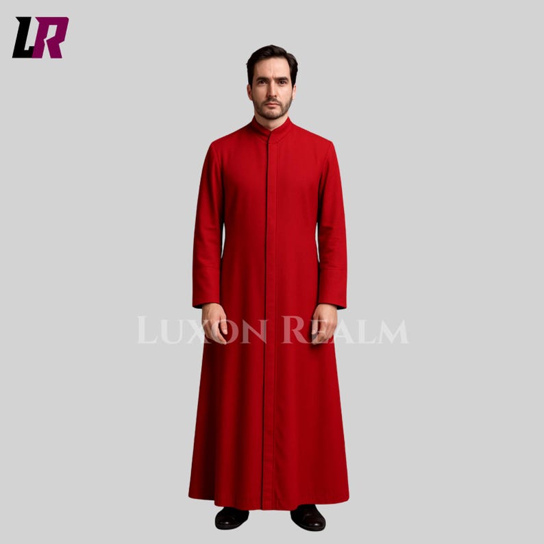 Handmade Red Priest Cassock – Traditional Anglican & Catholic Clergy ...