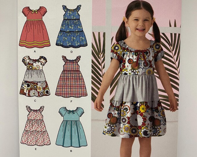 Simplicity 2377, Girls’ Summer Dress, Boho Peasant, Sizes 3-8 - Pattern ...
