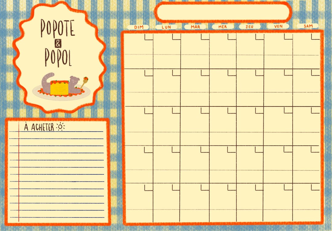 Customizable Culinary Calendar - Etsy