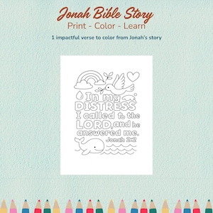 Jonah Bible Story Coloring Pages: Christian Homeschool & Sunday School ...