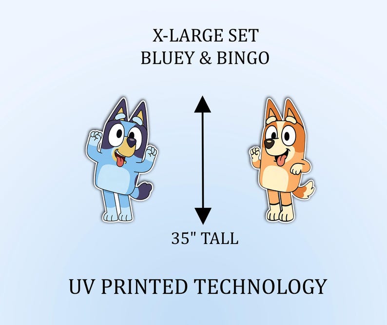 Party Decor Birthday Bluey Cutouts Bluey and Bingo Cutouts Bluey Party ...