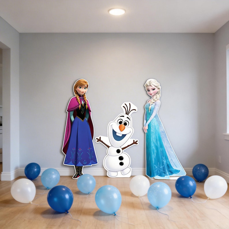 FROZEN Birthday Decoration Set Elsa Anna Olaf Cutouts Standee Party ...