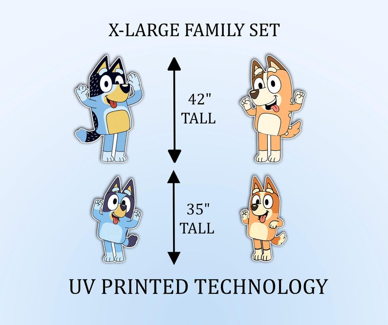 Party Decor Birthday Bluey Cutouts Bluey and Bingo Cutouts Bluey Party ...