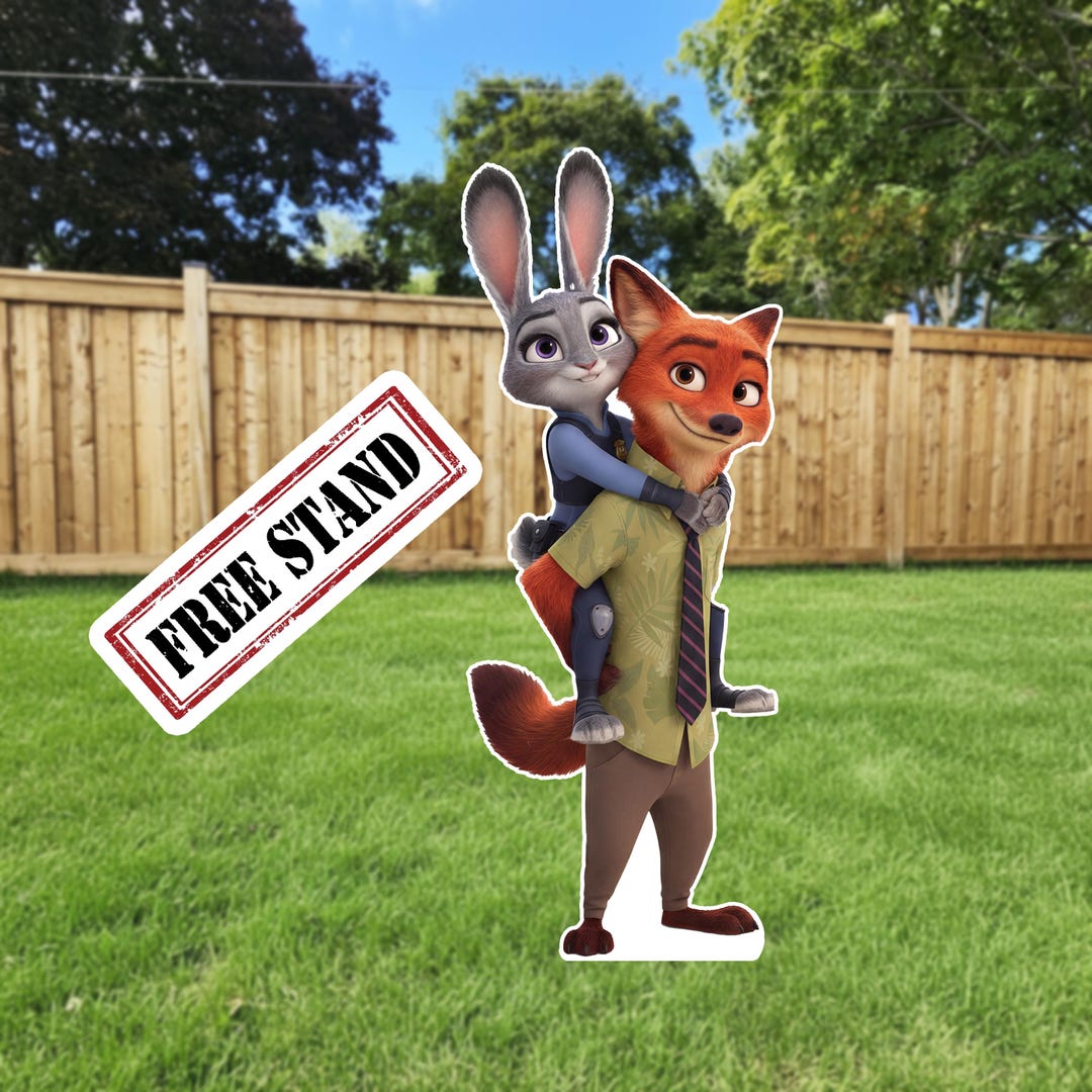 Zootopia Life Size Cutout Standee Nick Wilde Judy Hopps Character ...