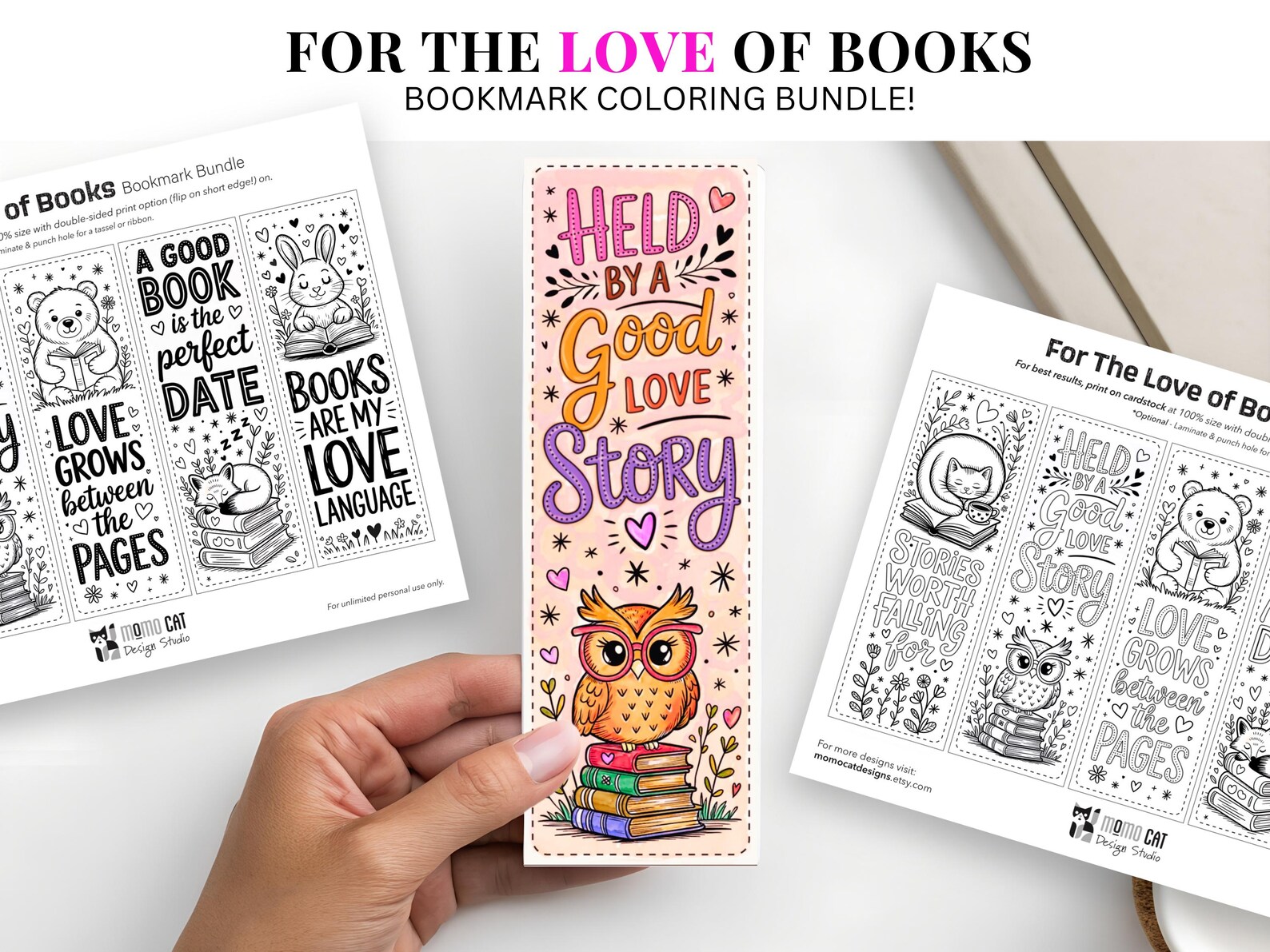 Book Lovers Coloring Bookmarks | Romance Book Quotes (digital Download ...