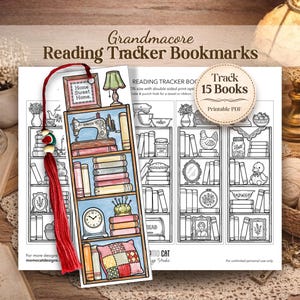 Printable Grandmacore Reading Tracker Bookmarks (PDF) - Etsy UK